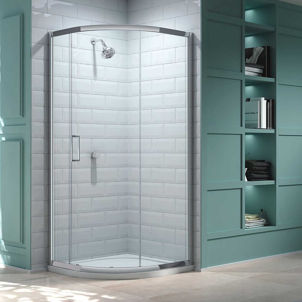Liberty Fluted Glass Hinged Door | Shower Enclosures