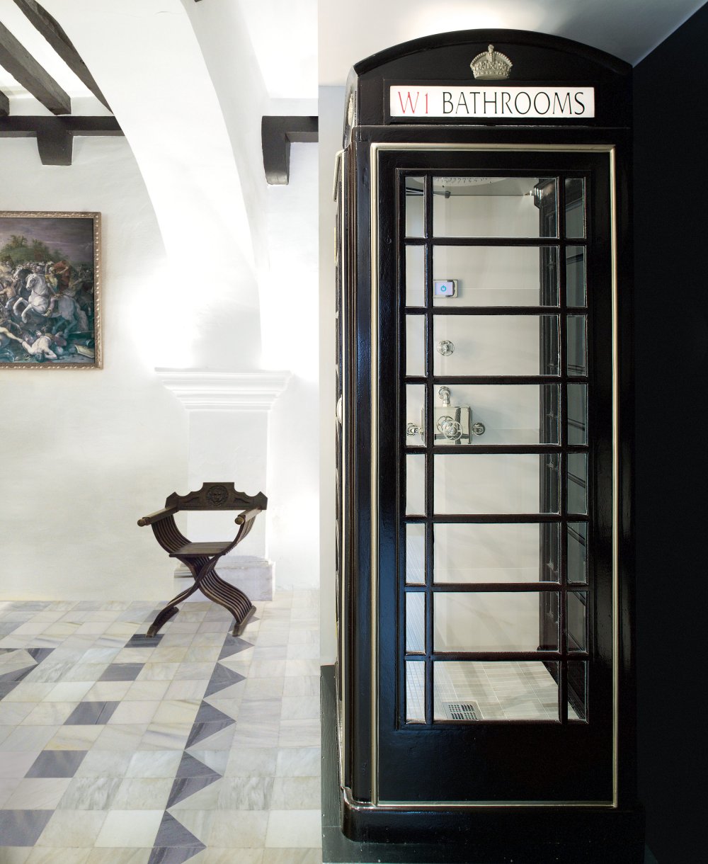 West One Bathrooms commission exclusive London telephone box shower ...