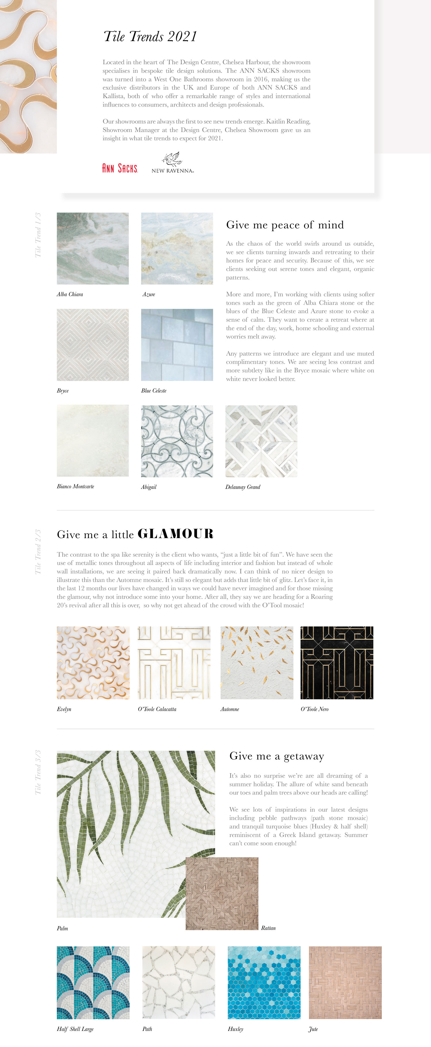 Tile Trends 2021 | Bathroom Inspiration