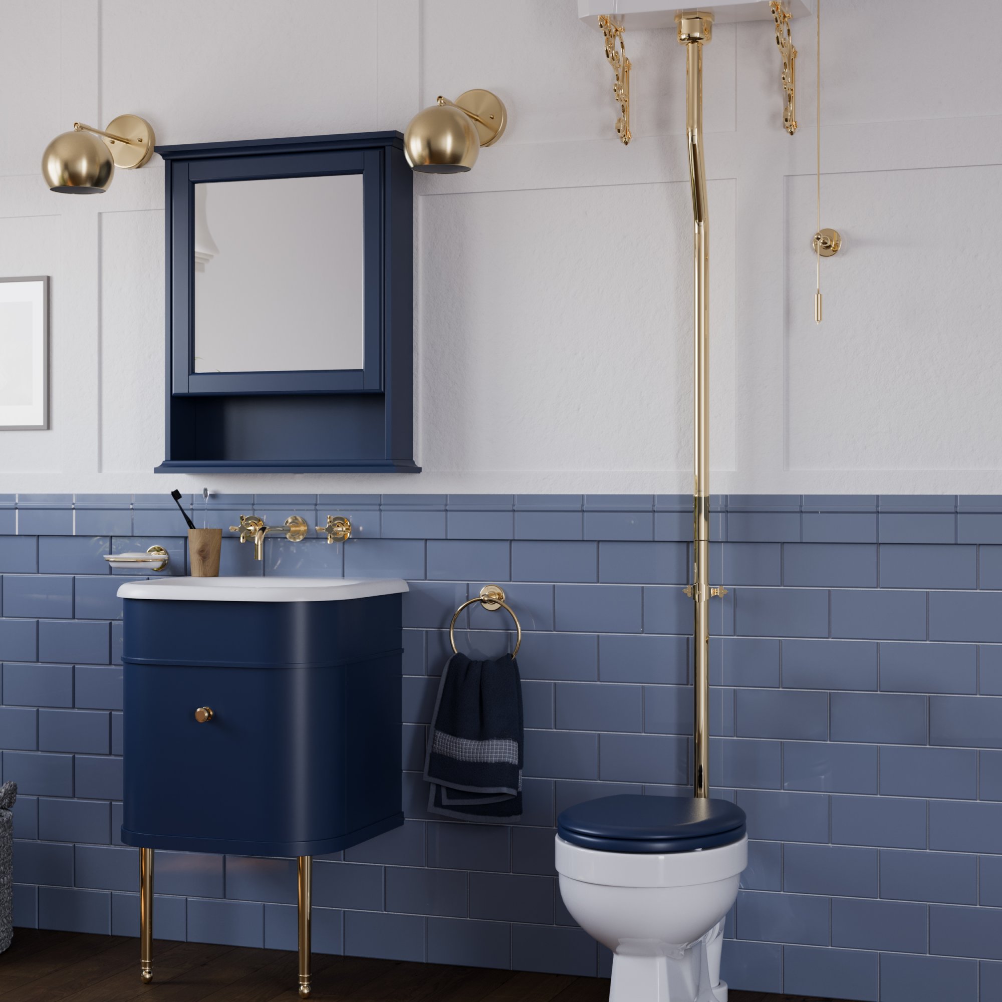 High-level WC with Ceramic Cistern | WC And Bidets
