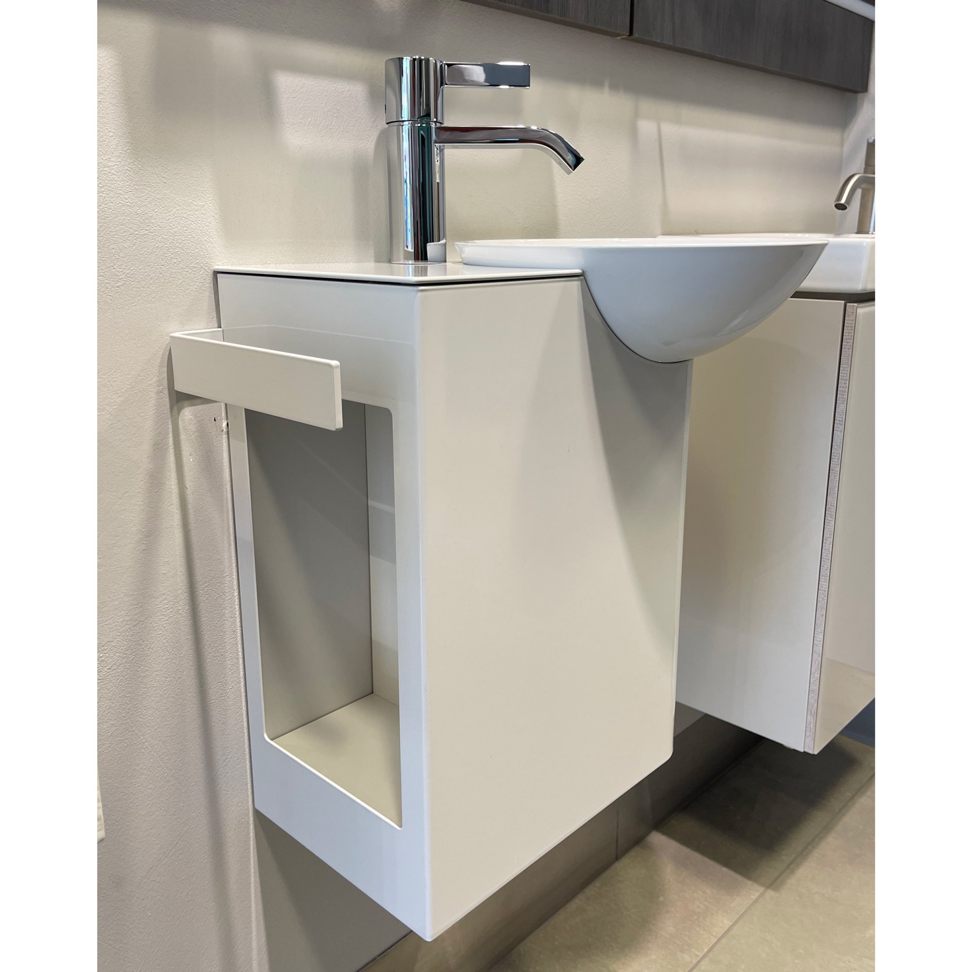 Alape Rectangular Wall Mounted Vanity Basin with Dornbracht Imo Mixer ...